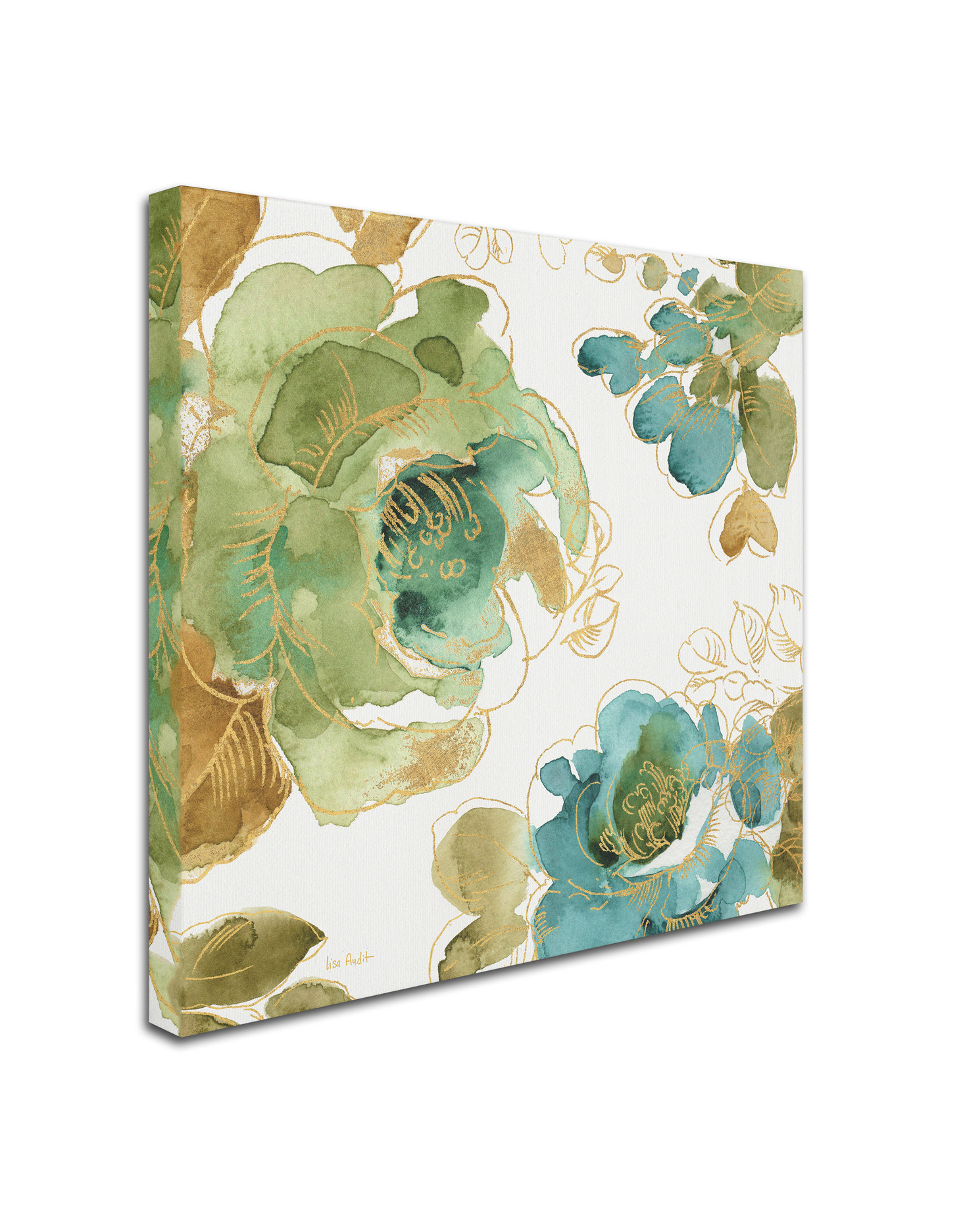 Lisa Audit 'My Greenhouse Roses II' Canvas Art, 14"x14" - Contemporary ...