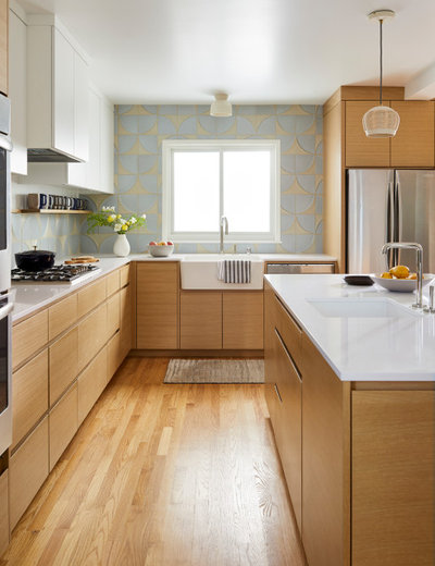 Before and After: 6 Kitchens With Geometric Backsplashes