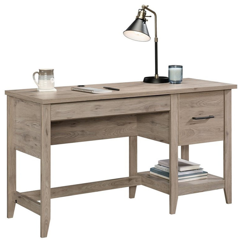 Sauder Summit Station Engineered Wood Writing Desk in Laurel Oak ...