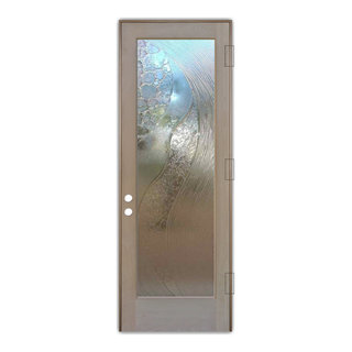Front Doors - High Tide - Cast Glass CGI 033 Exterior Frosted Glass ...