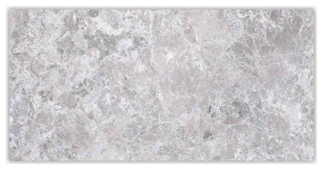 Silver Gray Light Polished 3x6 Marble Tile, 3x6 - Traditional - Wall ...