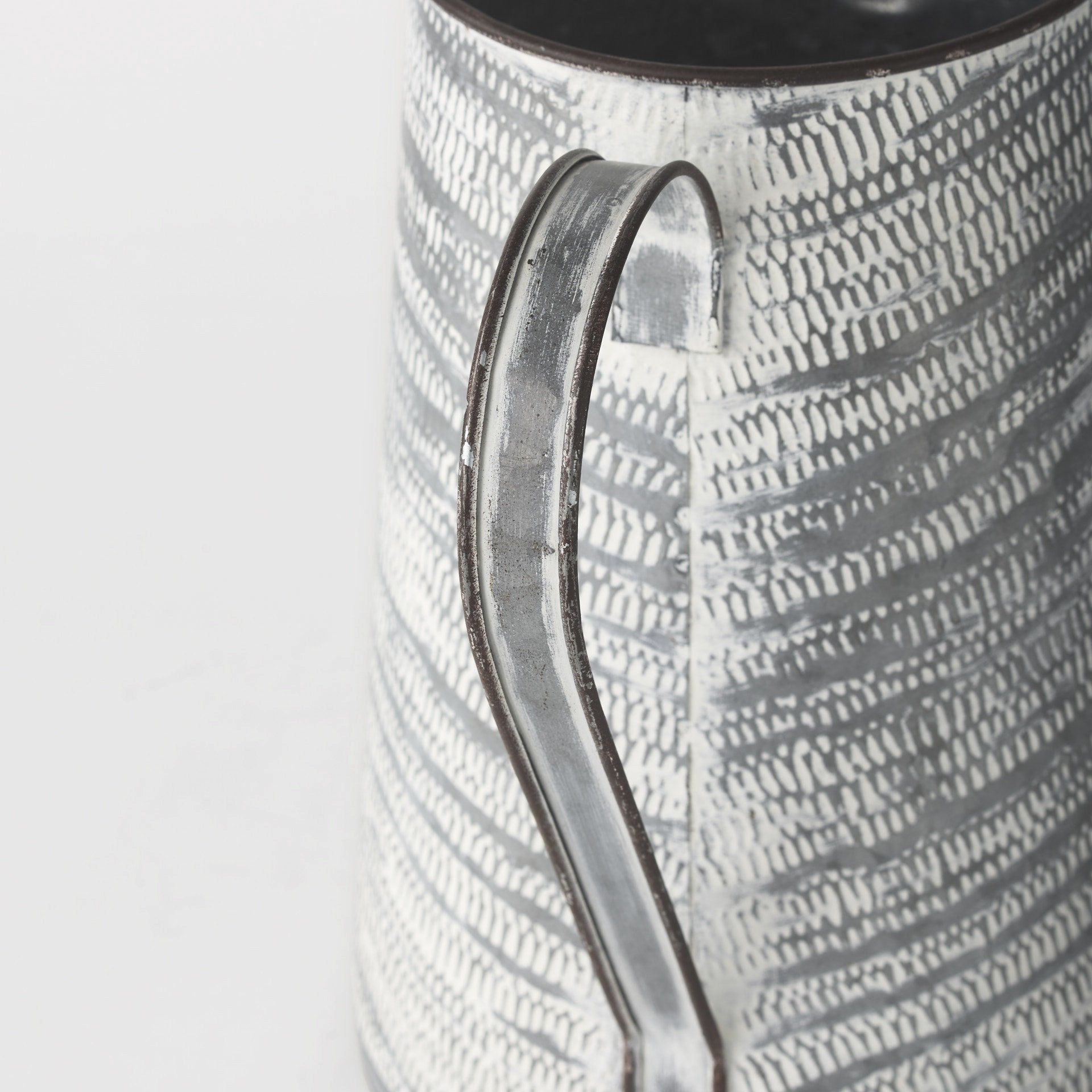 Gray and White Patterned Metal Jug - Farmhouse - Vases - by UStradeENT ...