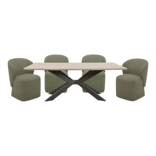 Parker House Crossings Monaco 86 In. Dining Table With 4 Upholstered ...