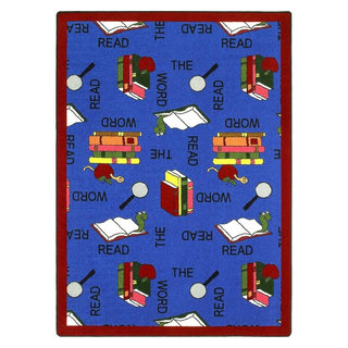 Kid Essentials, Inspirational Area Rugs Read the Word Rug, 7'8" x 10'9 ...