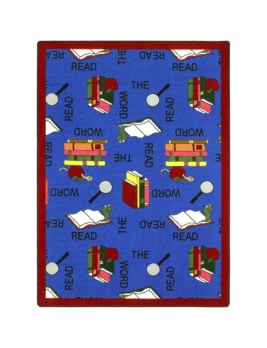 Kid Essentials, Inspirational Area Rugs Read the Word Rug, 7'8" x 10'9 ...