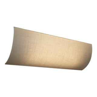 Moderne Vanity Light Cover Refresh Kit, 26"W White Textured Fabric ...