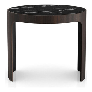 Oliver Side Table, Black Marble Ceramic - Transitional - Side Tables ...