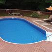 Radiant Free Form Semi In Ground Pool in Hill - Traditional - Pool ...