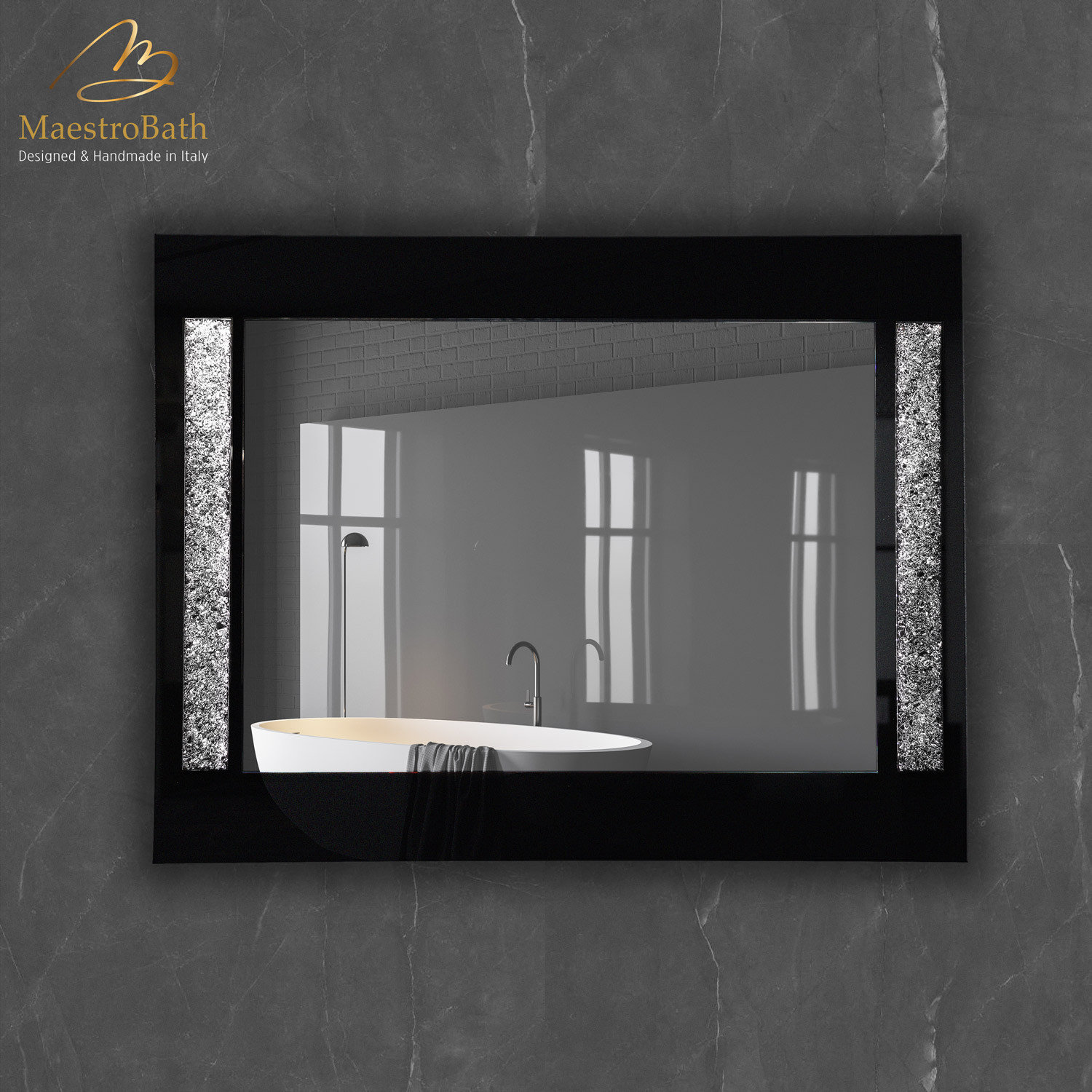 Sevda Luxury Crystal Single Vanity Mirror - Contemporary - Bathroom ...
