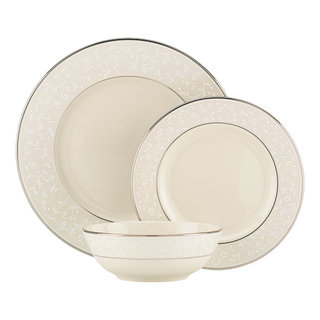 Lenox Pearl Innocence 3 Piece Dinnerware Place Setting - Traditional ...