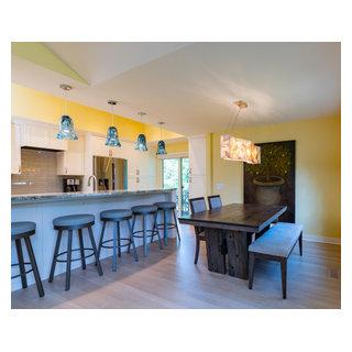 Modern Main Level & Stairwell Makeover - Modern - Dining Room ...