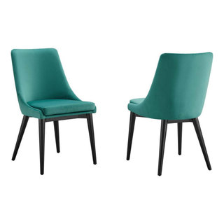 Viscount Accent Performance Velvet Dining Chairs - Set of 2 ...