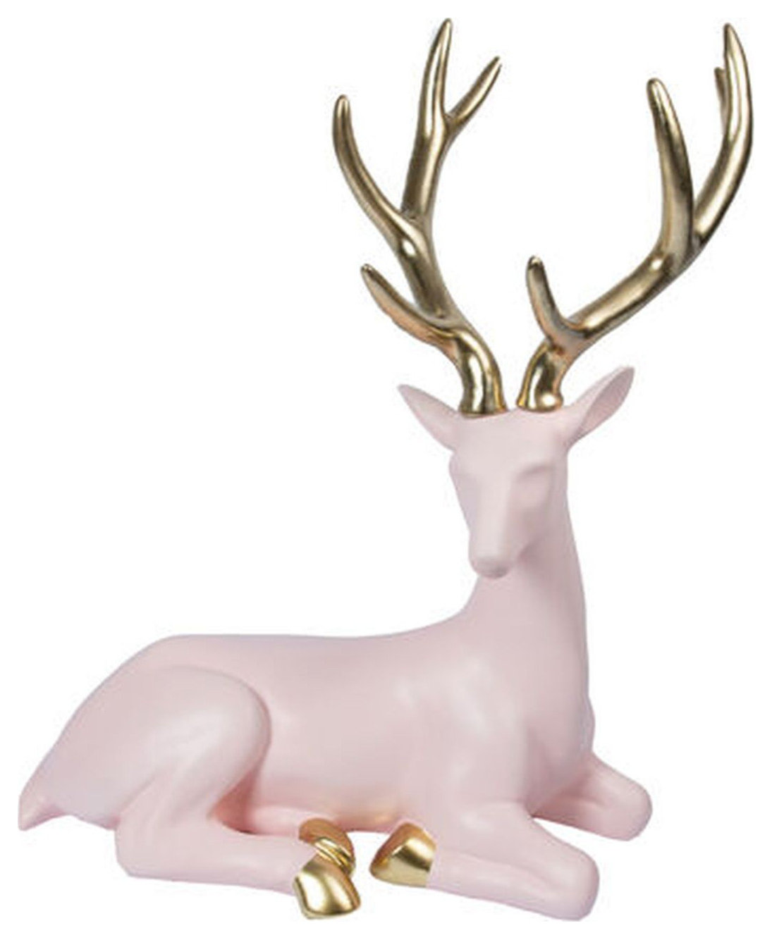 December Diamonds Pink Christmas Light Pink Sitting Deer - Contemporary ...