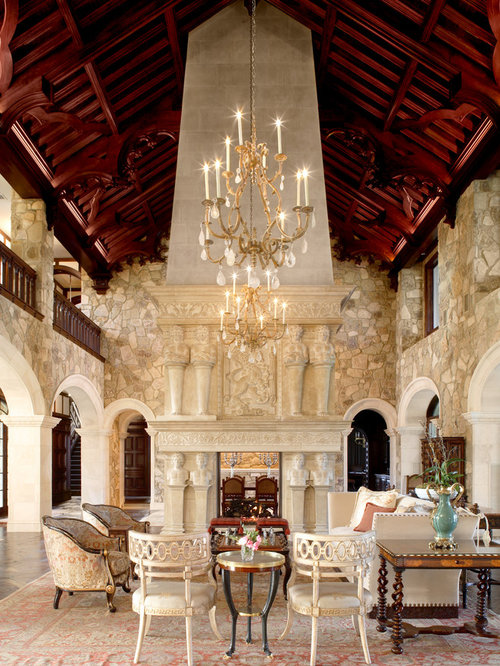 Austin Stone Fireplace Home Design Ideas, Pictures, Remodel and Decor