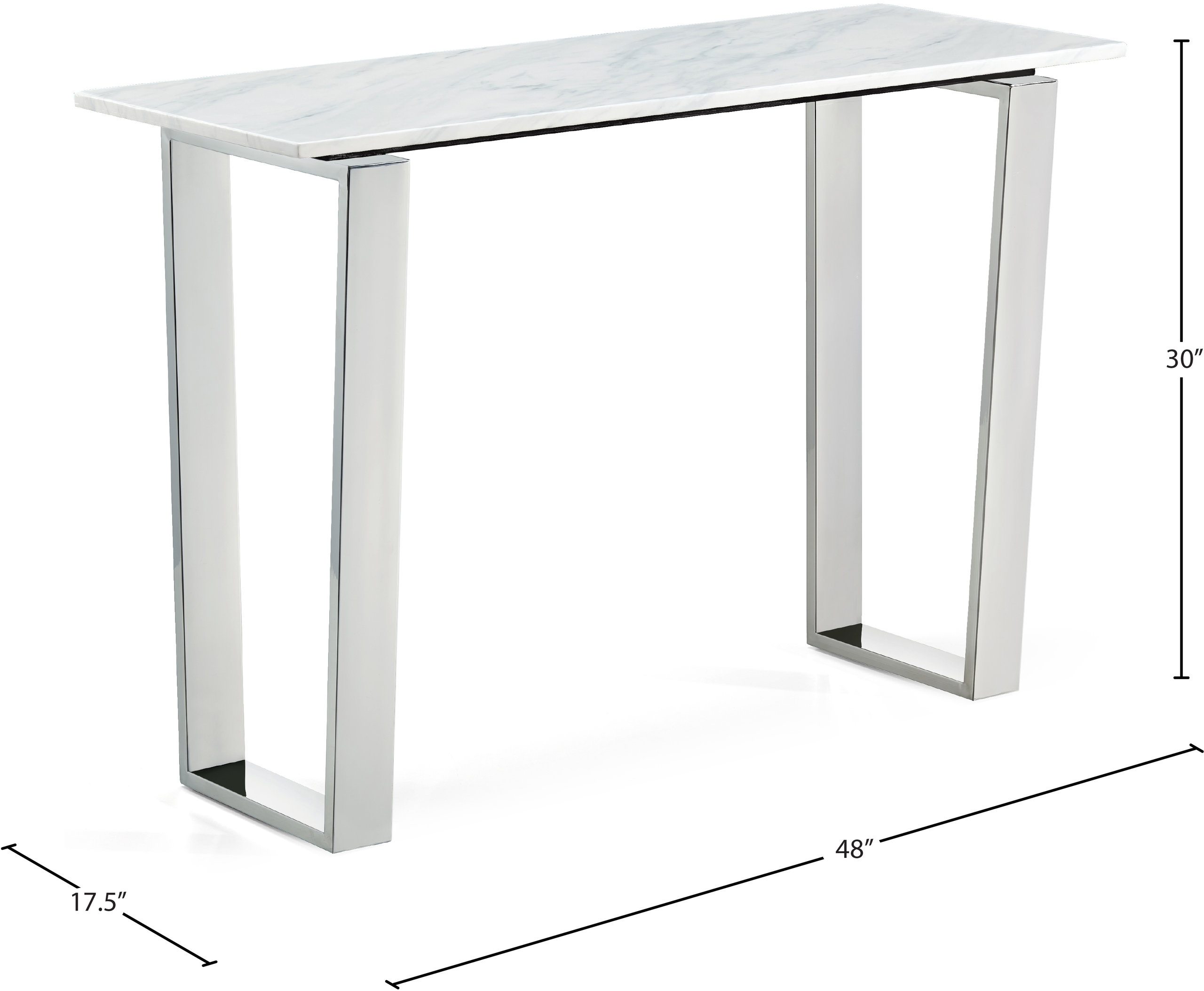 Carlton Chrome Console Table - Contemporary - Console Tables - by ...