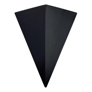 Ambiance Really Big Triangle Wall Sconce, Matte Black - Modern - Wall ...
