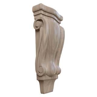 Small Fig Leaf Corbel, Maple, 2 5/8"Wx3 3/4"Dx6 5/8"H, 4-Pack, 4 3/4 ...