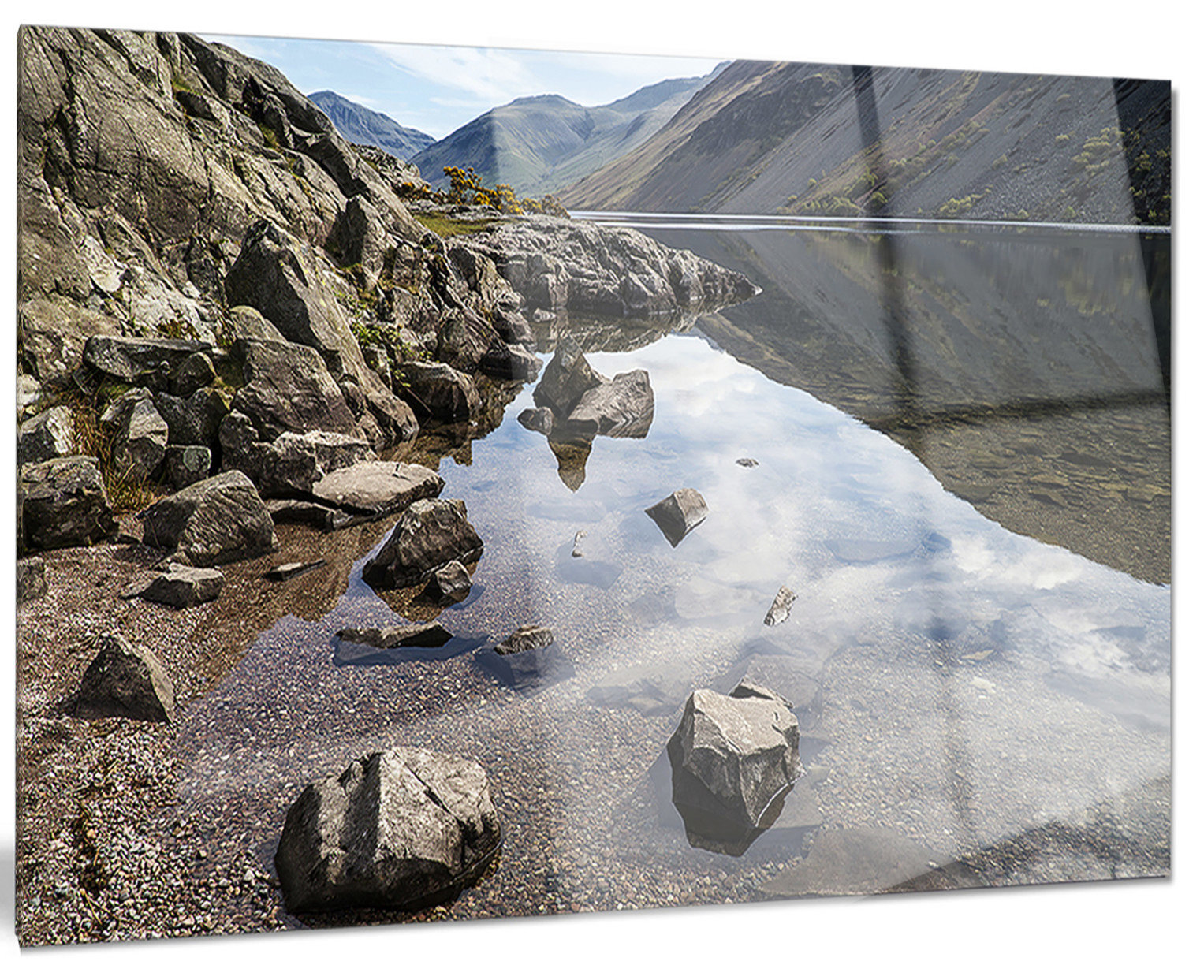 "Stunning Wast Water Reflection" Metal Wall Art, 40"x30" - Contemporary ...