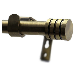 Adjustable Spire Curtain 5/8" Rod, 28"-48" - Transitional - Curtain ...