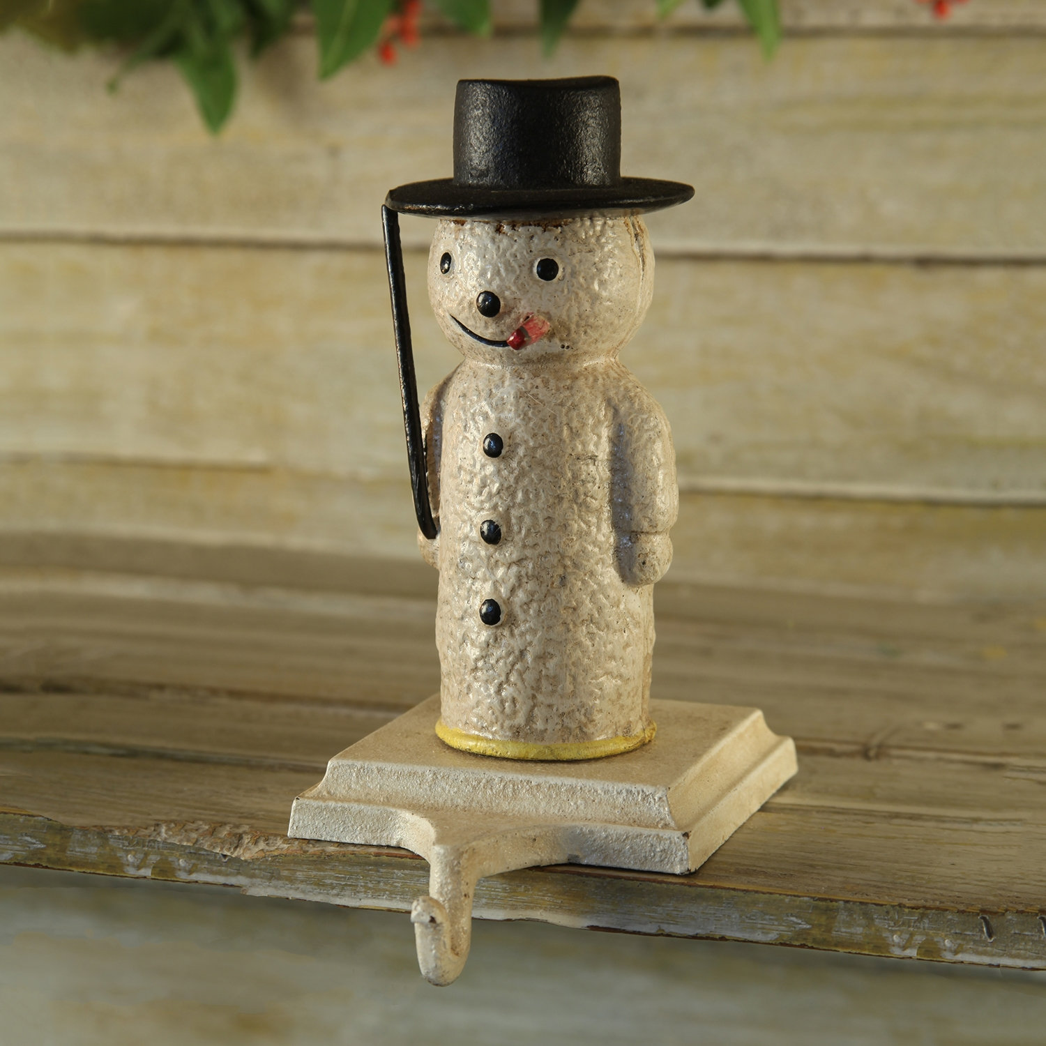 Snowman Stocking Holder, Cast Iron - Contemporary - Christmas Stockings ...