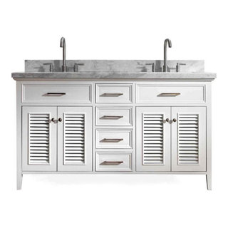 Ariel Kensington 61" Traditional Double Sink Vanity - Beach Style ...