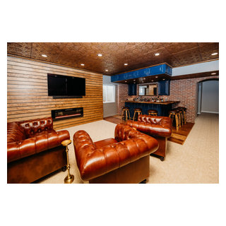 1920's Bar and Basment Finish - Midcentury - Basement - Indianapolis ...