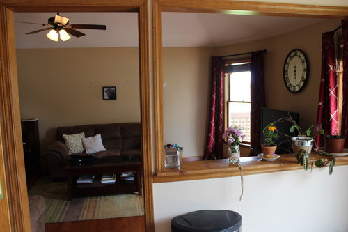 Living Room Layout - Long, Octagonal Room