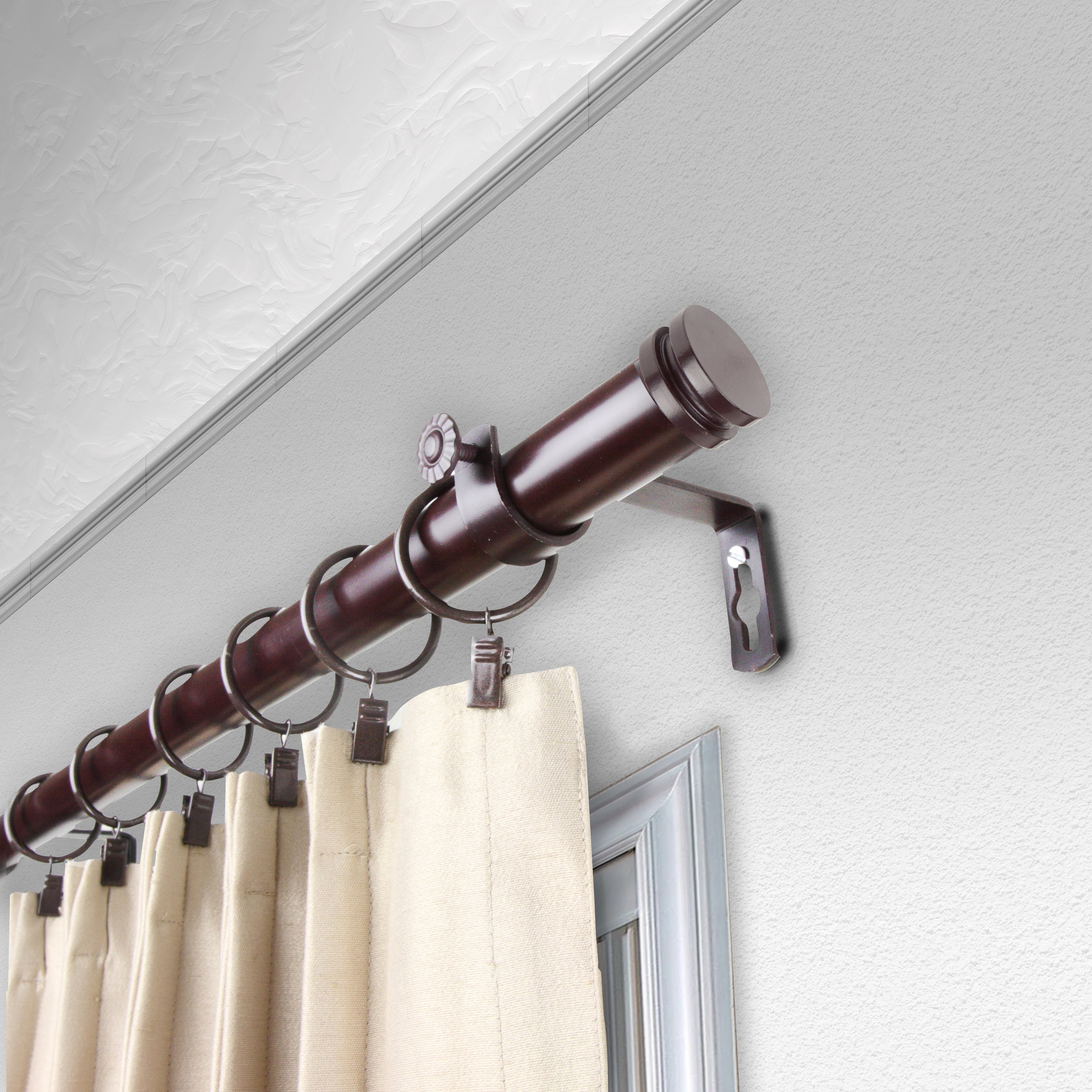 Lid 1" Curtain Rod, 120"-170" - Transitional - Curtain Rods - by Rod ...