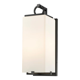 Z-Lite 592S-BK Sana 1 Light Outdoor Wall Sconce, 19 Inch - Transitional - Outdoor Wall Lights ...