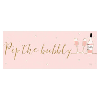 Underlined Bubbly III Pink Poster Print by Veronique Charron, 10 x 20 ...