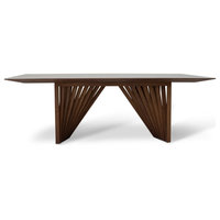 Modern Brazilian, Laguna, Glass Top Dining Table - Transitional ...