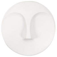 Matte White Round Face Wall Sculpture - Contemporary - Wall Accents ...