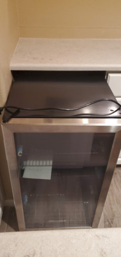 how to create a vent for beverage fridge installation under a counter ...