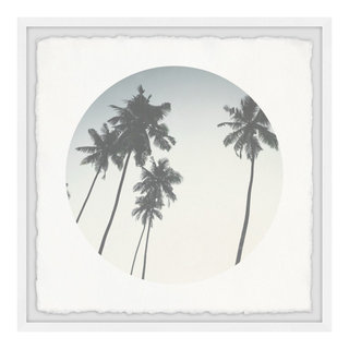 "Gray Palms" Framed Painting Print, 12"x12" - Tropical - Prints And ...