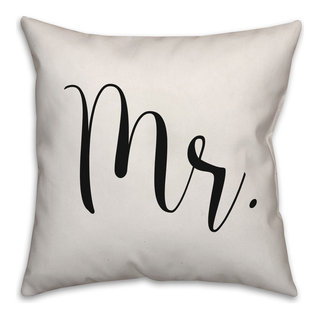 Mr Script Pillow, 20x20 - Contemporary - Decorative Pillows - by ...