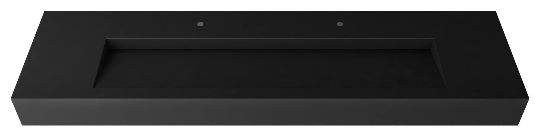 CastelloUSA Pyramid Solid Surface Wall Mounted Ramp Basin Sink, 72 ...