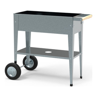 Herstera 08933801 Trolley Raised Garden Planter, 33.5x13.8x31.5 ...