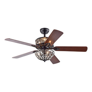 WAREHOUSE OF TIFFANY'S CFL-8423REMO/MB Tisaphon 52 in. 6-Light Chrome ...