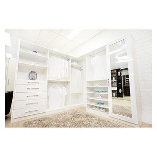 Glossy L Shaped Walk in Robe - Contemporary - Perth - by Alliance Robes ...