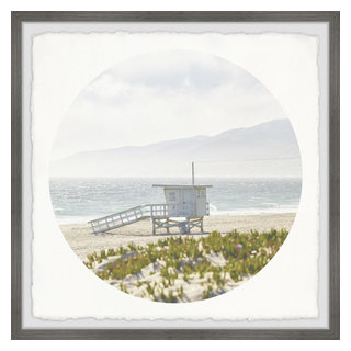 "Lifeguard Station" Framed Painting Print, 12x12 - Beach Style - Prints ...