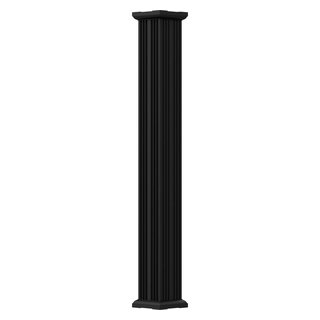 3" x 8' Endura-Aluminum Column, Square Shaft, Gloss White Finish, 10 ...