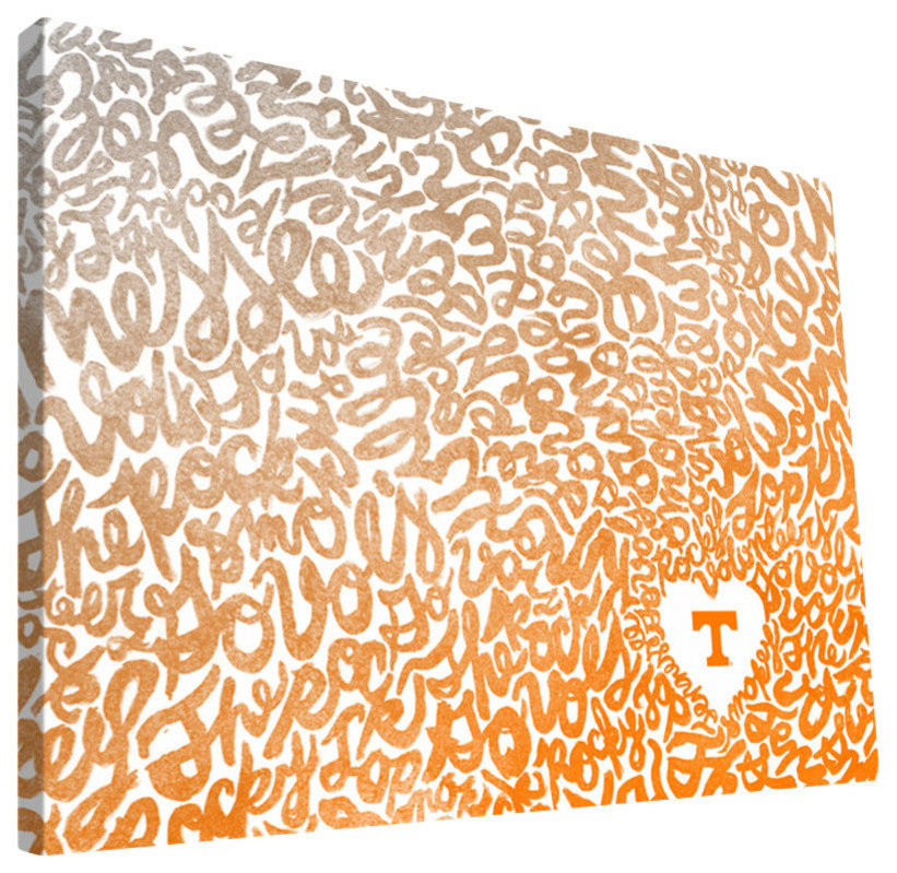 University of Tennessee Volunteers Watercolor Canvas Print, 8"x12", 8 ...