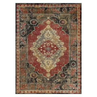 Fiona Transitional Border Area Rug, 9'x12' - Contemporary - Area Rugs ...