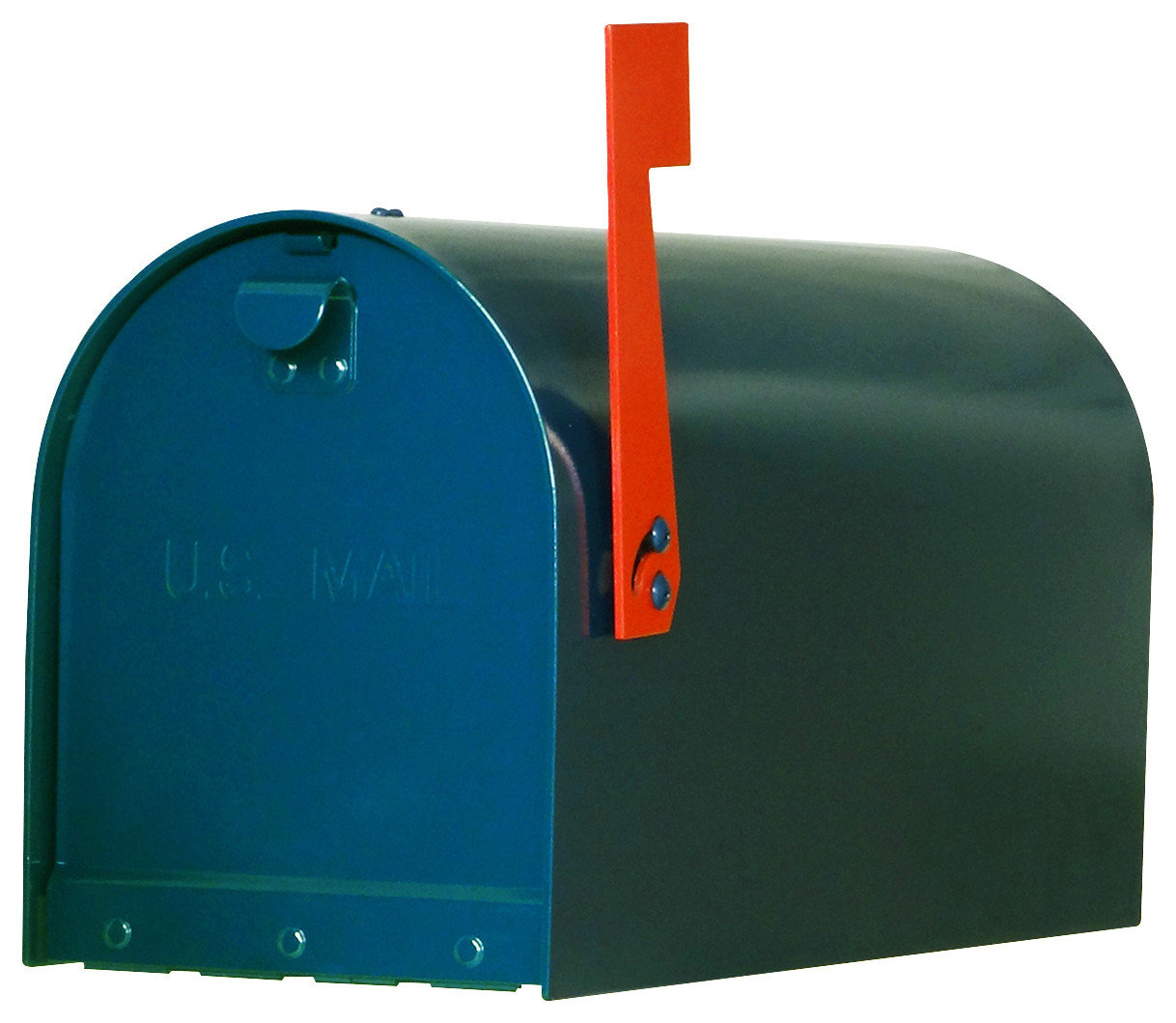 Mid Modern Rigby Curbside Mailbox, Blue - Contemporary - Mailboxes - by ...