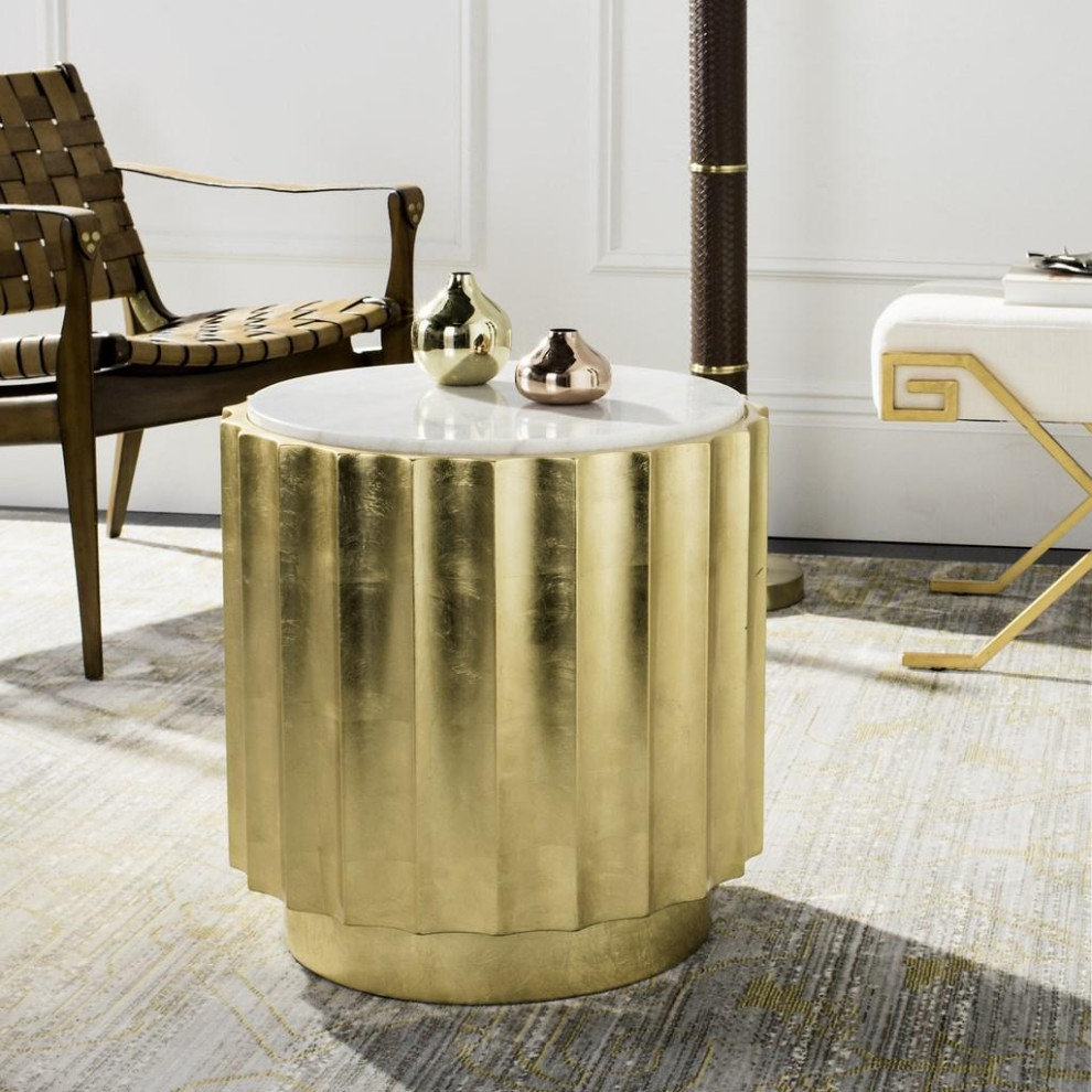 Dasir Gold Side Table - Contemporary - Side Tables And End Tables - by ...