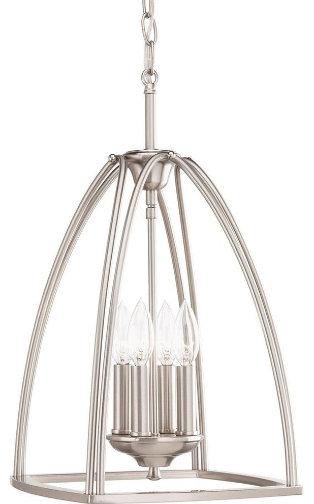 Progress Lighting Tally 4-Light, Foyer, Brushed Nickel - Transitional ...