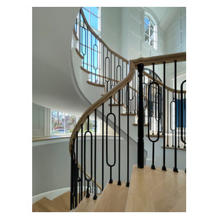 95_Remarkable and elegant floating elliptical staircase, McLean, VA ...