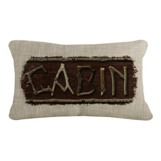 Heritage Lace Lodge Hollow 12" X 20" Natural (Cabin) Pillow, 12" x 20 ...