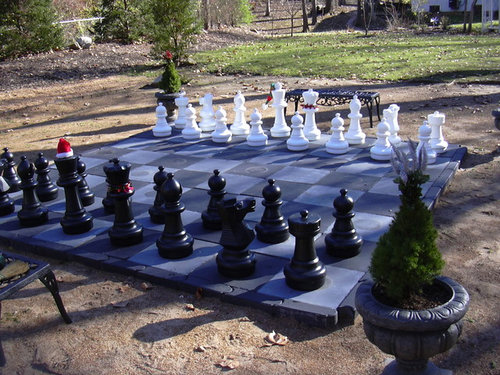 My outdoor chess set