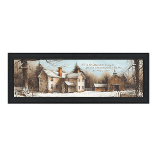 Peace In This Home Black Framed Print Wall Art - Farmhouse - Prints And ...